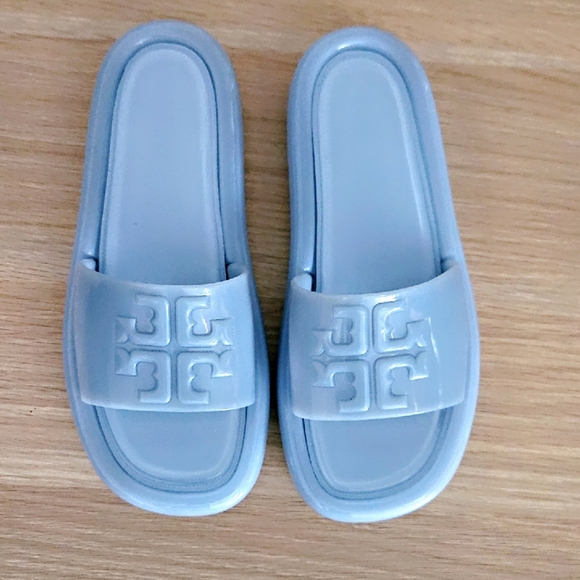 Tory Burch | Shoes | Tory Burch Light Blue Slippers | Poshmark